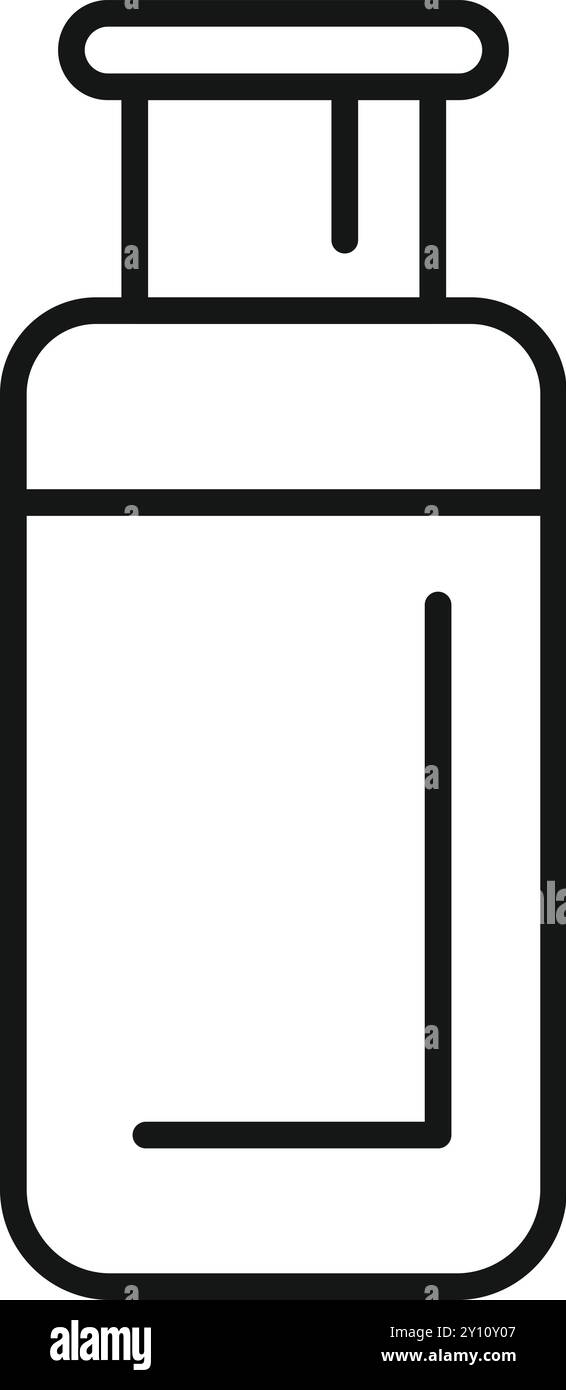 Simple gas cylinder icon representing fuel and energy in a minimalist ...