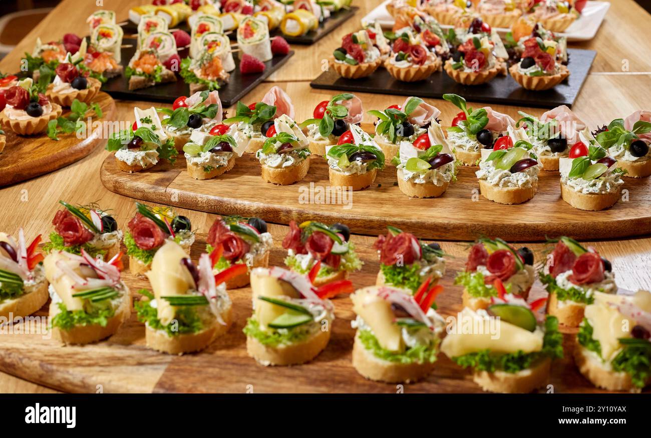 Vibrant Tortilla Wraps and Skewer Platters Perfect for Party Snacking ...