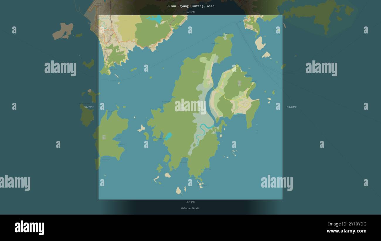 Pulau Dayang Bunting in the Malacca Strait, belonging to Malaysia ...