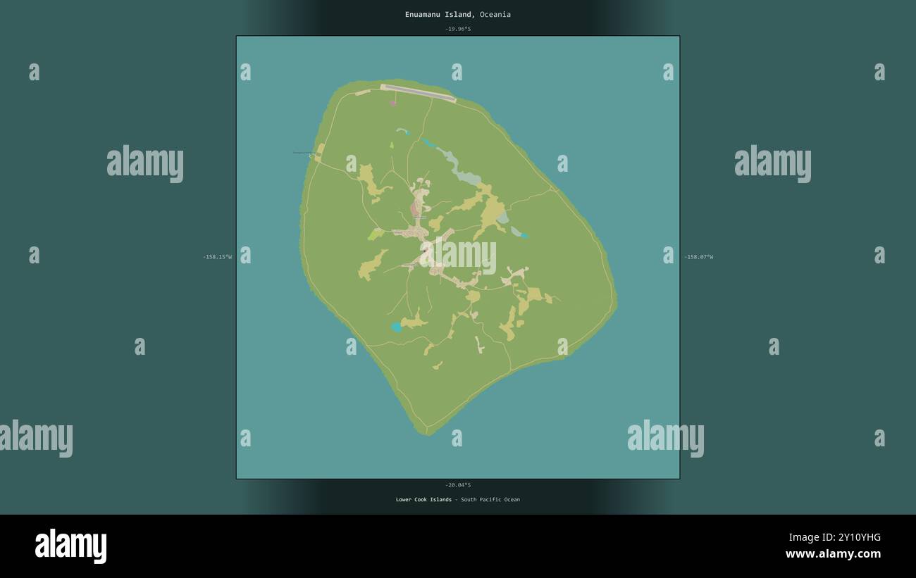Enuamanu Island in the South Pacific Ocean, belonging to Cook Islands ...