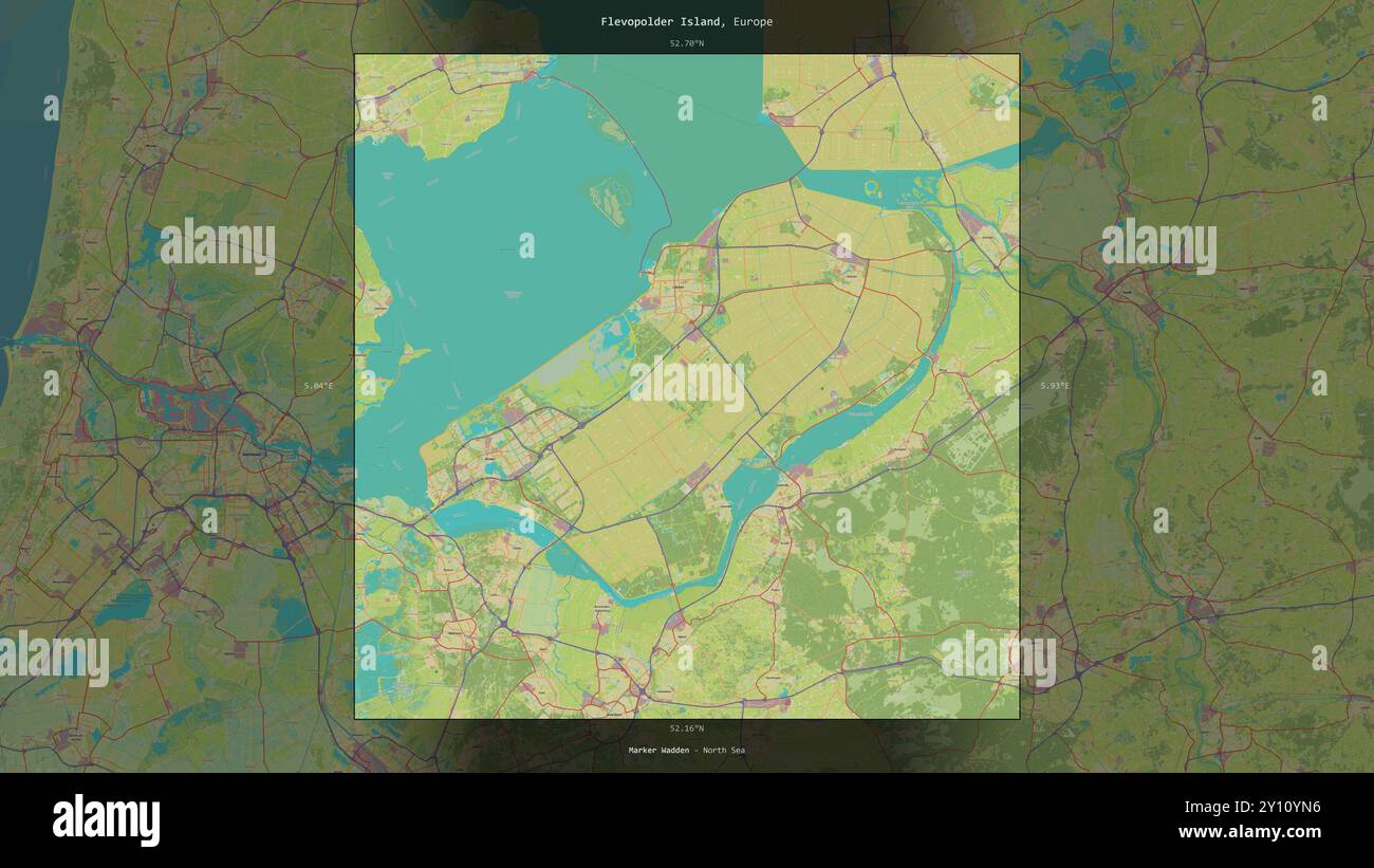 Flevopolder Island in the North Sea, belonging to Netherlands ...