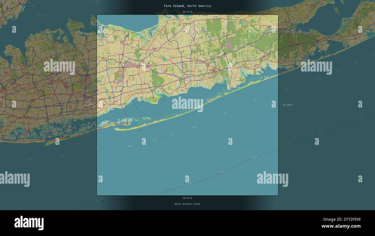 Fire Island in the North Atlantic Ocean, belonging to United States ...