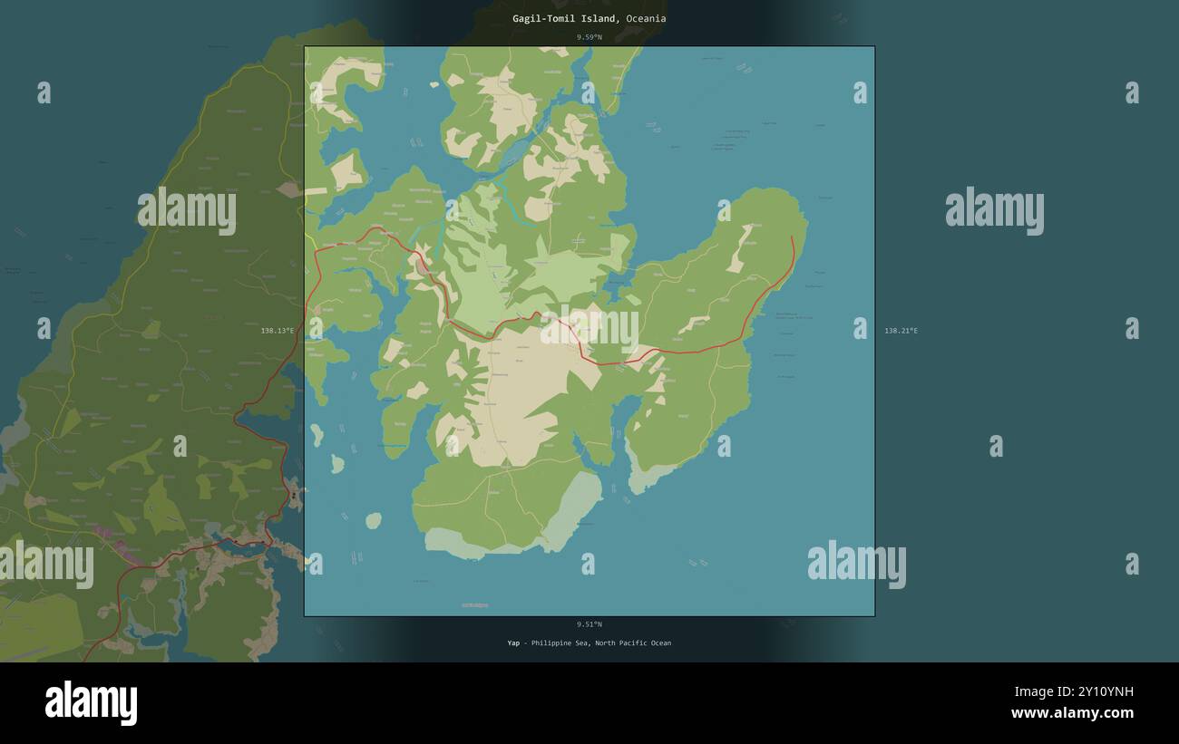 Gagil-Tomil Island in the Philippine Sea, belonging to Micronesia ...