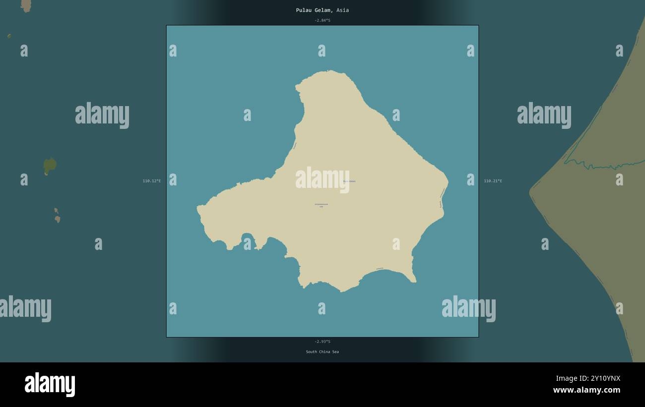 Pulau Gelam in the South China Sea, belonging to Indonesia, described ...