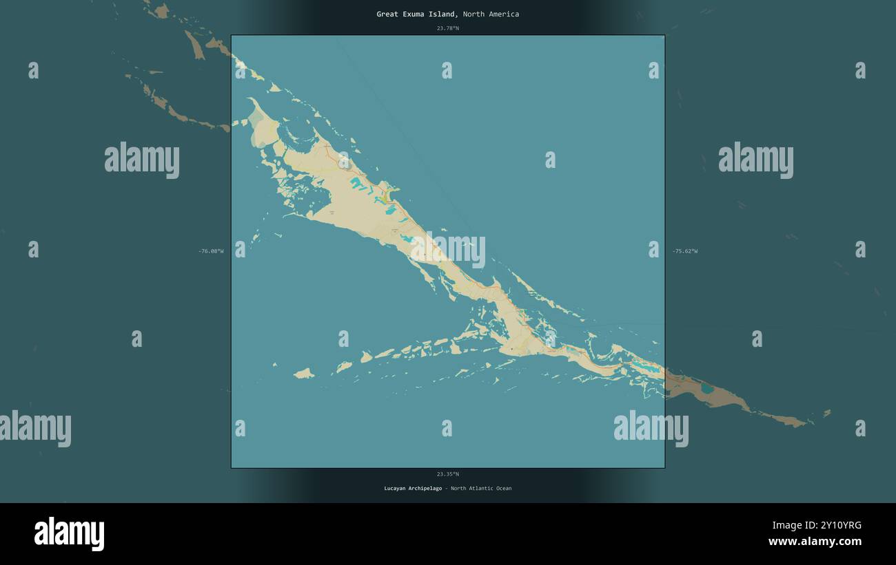 Great Exuma Island in the North Atlantic Ocean, belonging to Bahamas ...