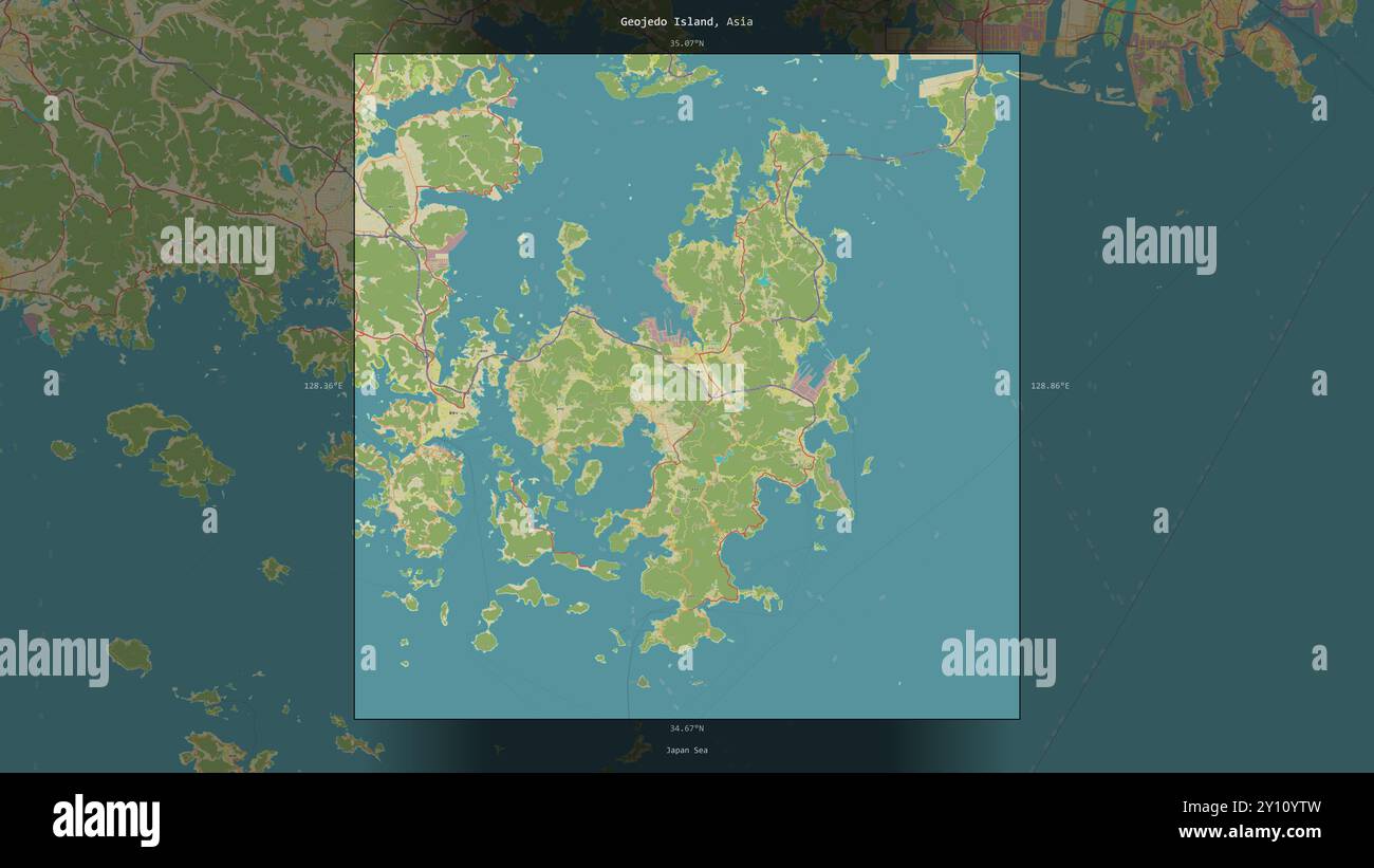 Geojedo Island in the Japan Sea, belonging to South Korea, described ...