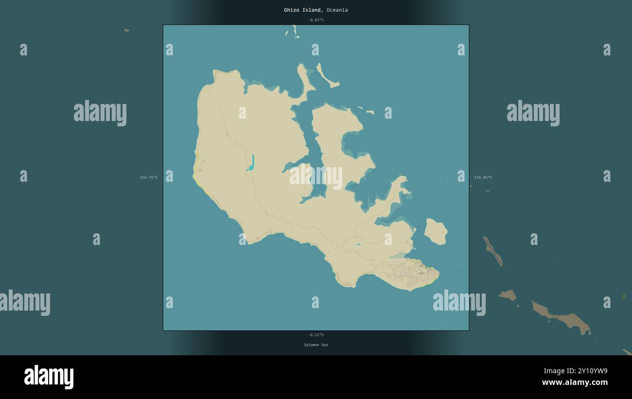 Ghizo Island in the Solomon Sea, belonging to Solomon Islands ...