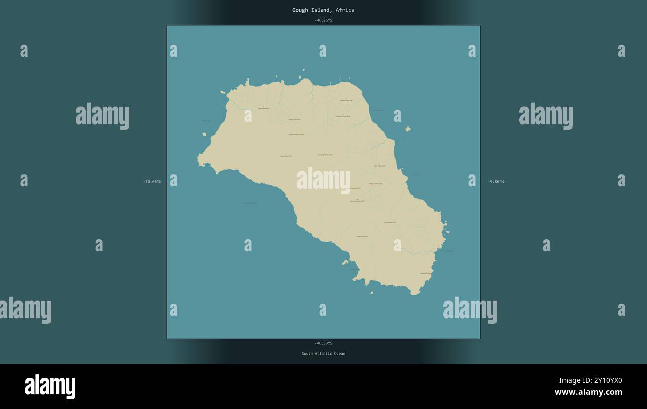 Gough Island in the South Atlantic Ocean, belonging to Saint Helena ...