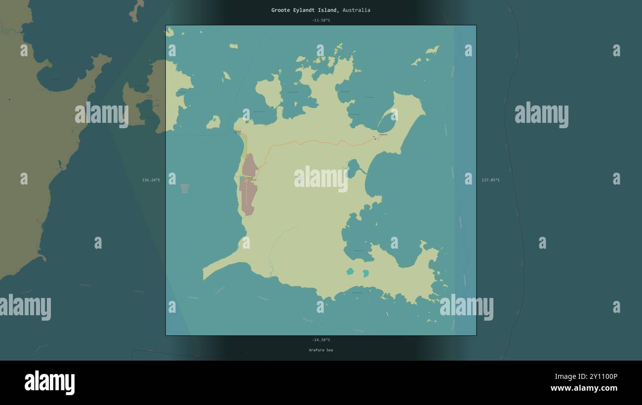 Groote Eylandt Island in the Arafura Sea, belonging to Australia ...