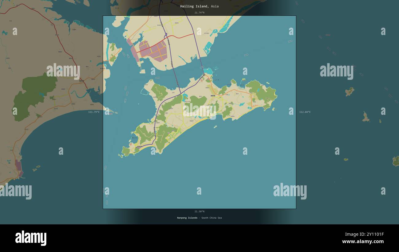 Hailing Island in the South China Sea, belonging to China, described ...