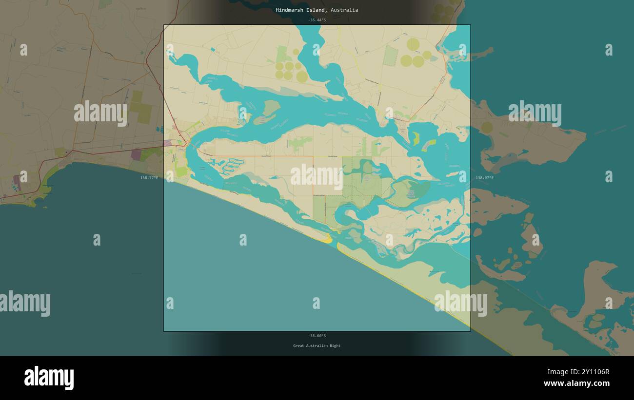 Hindmarsh Island in the Great Australian Bight, belonging to Australia ...