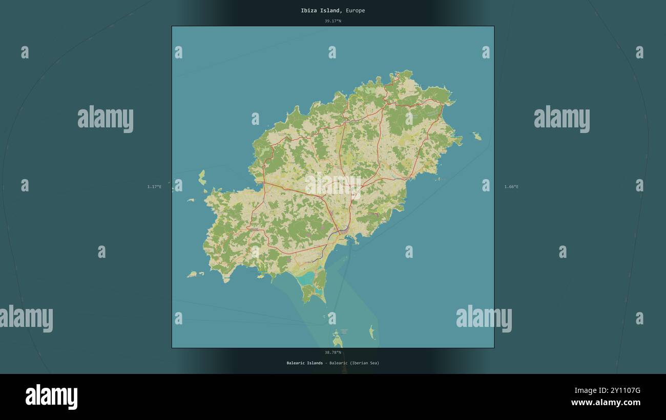 Ibiza Island in the Balearic (Iberian Sea), belonging to Spain ...