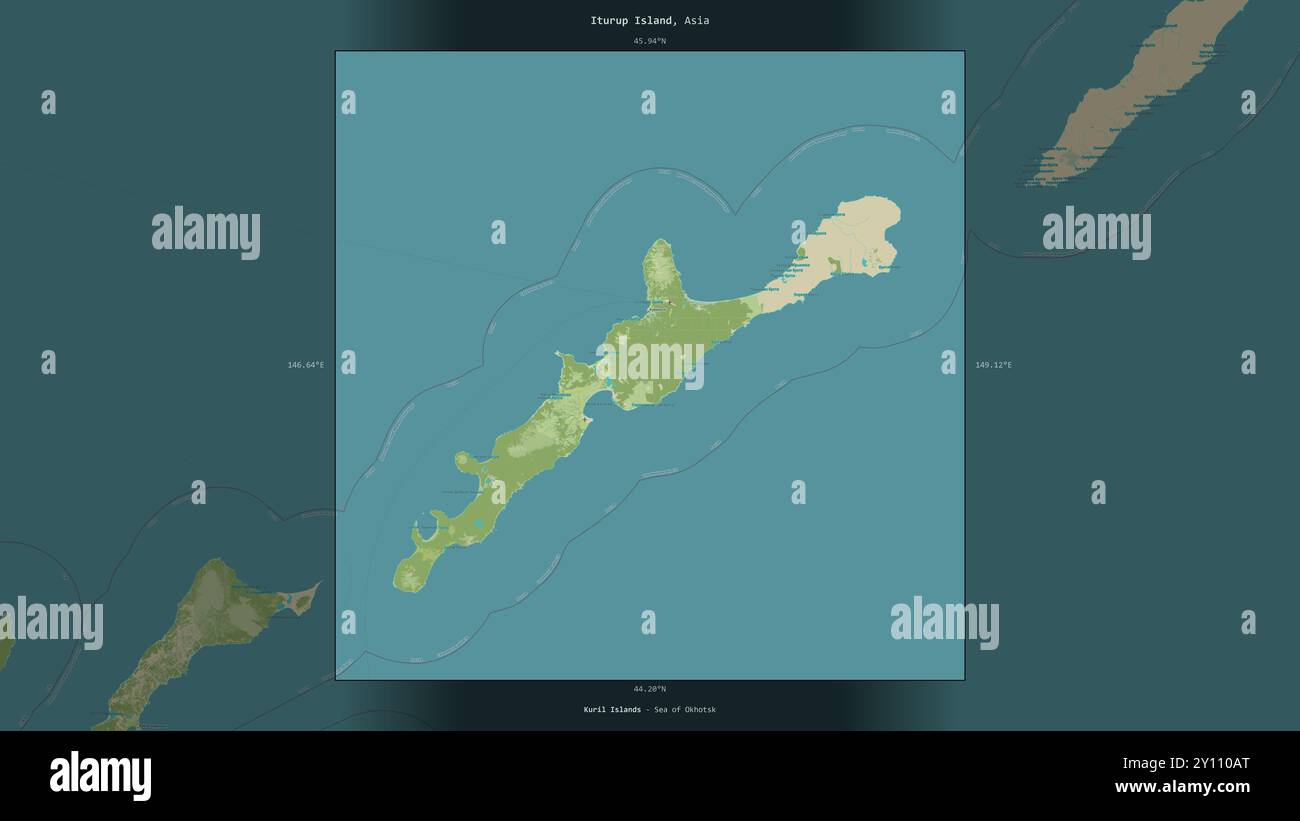 Map of kuril islands hi-res stock photography and images - Alamy