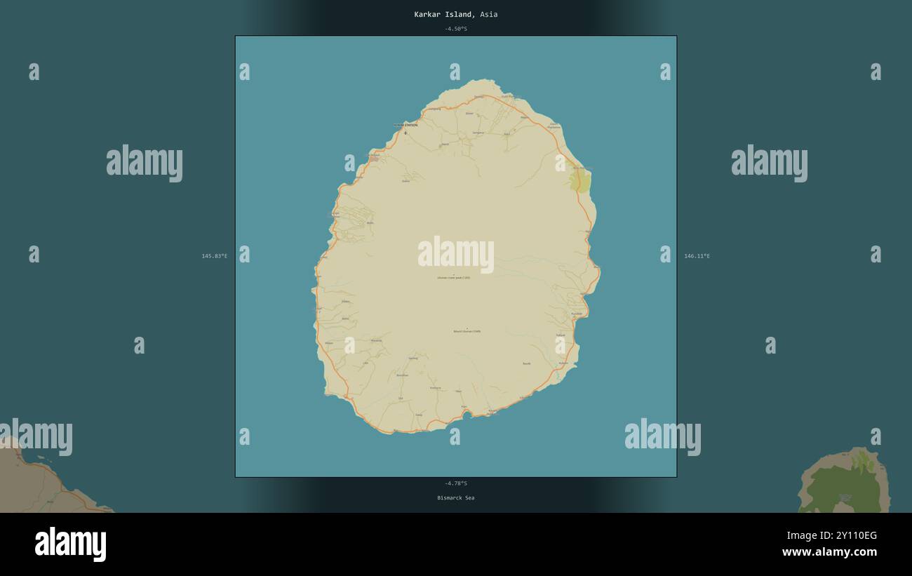 Karkar Island in the Bismarck Sea, belonging to Papua New Guinea ...