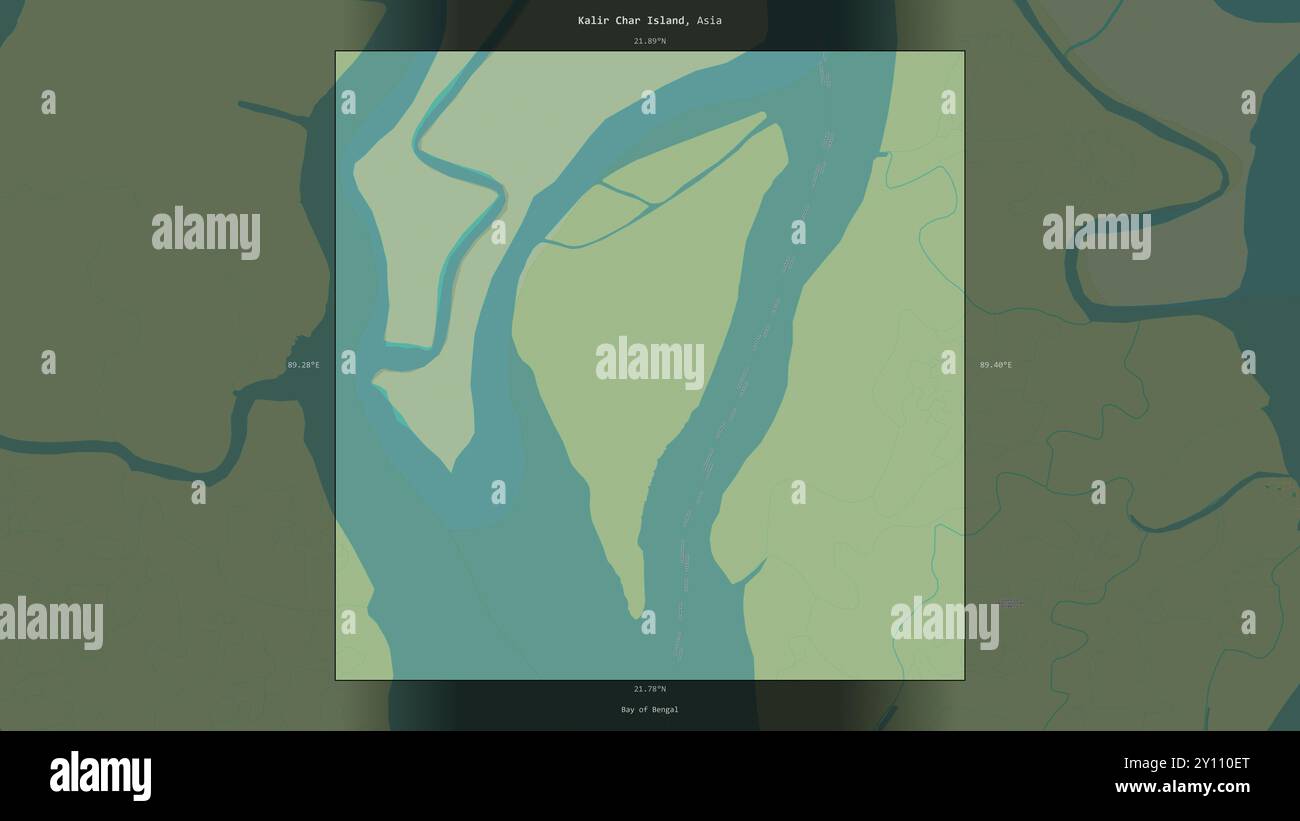 Kalir Char Island in the Bay of Bengal, belonging to Bangladesh ...