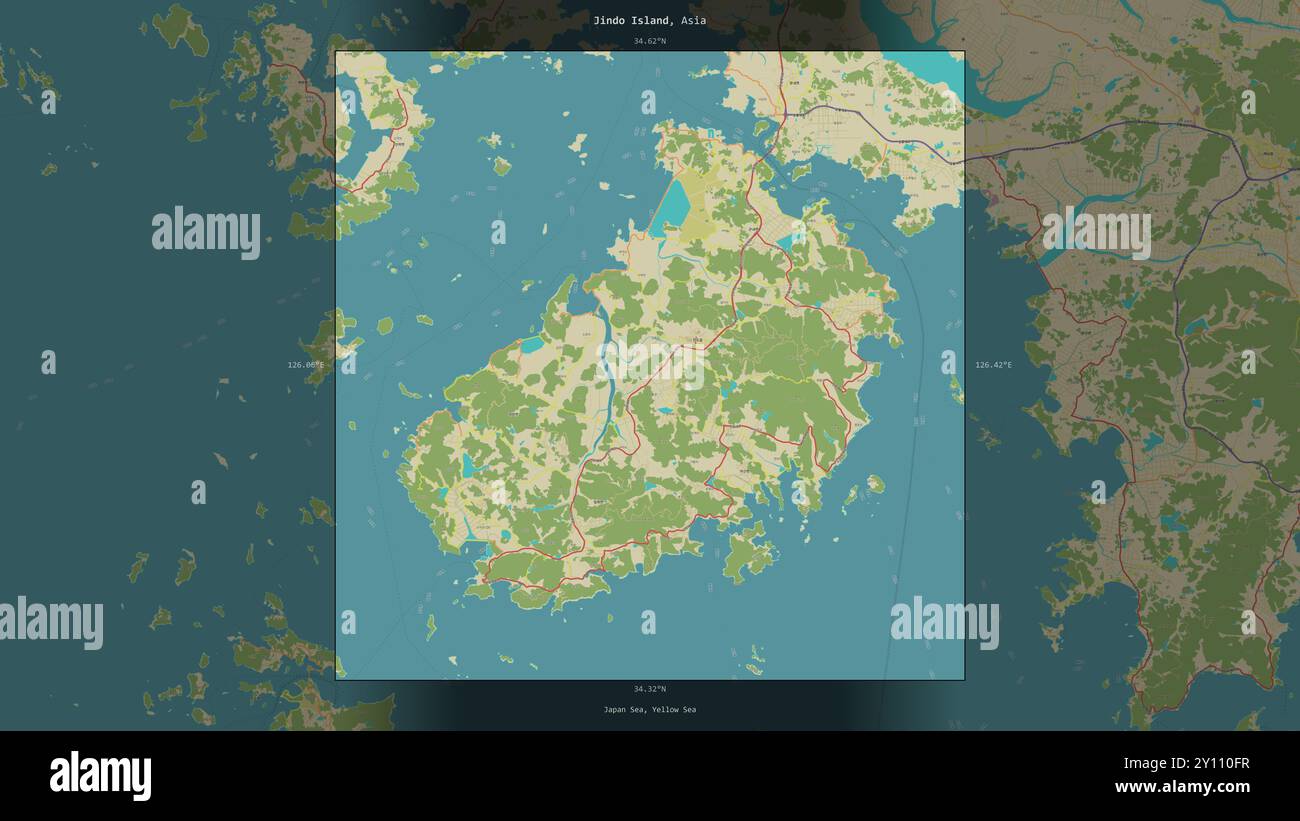 Jindo Island in the Japan Sea, belonging to South Korea, described and ...