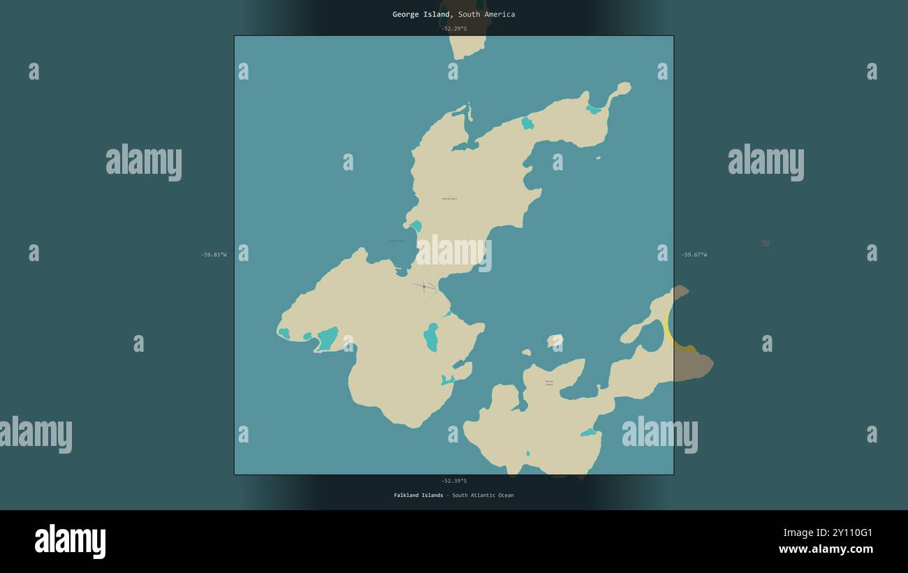 George Island in the South Atlantic Ocean, belonging to Falkland Islands, described and ...