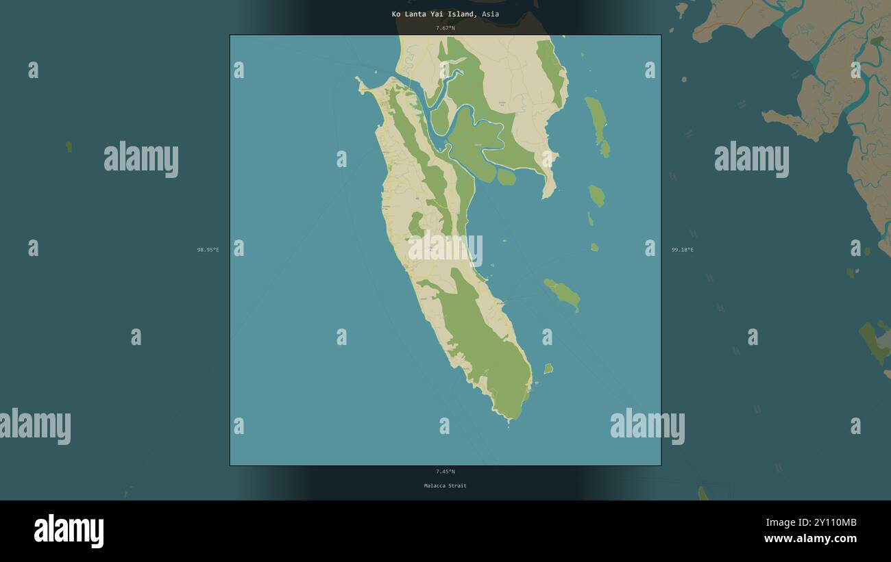 Ko Lanta Yai Island in the Malacca Strait, belonging to Thailand ...