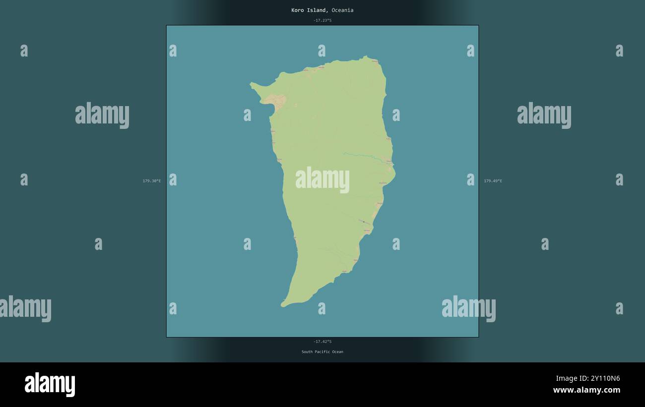 Koro Island in the South Pacific Ocean, belonging to Fiji, described ...