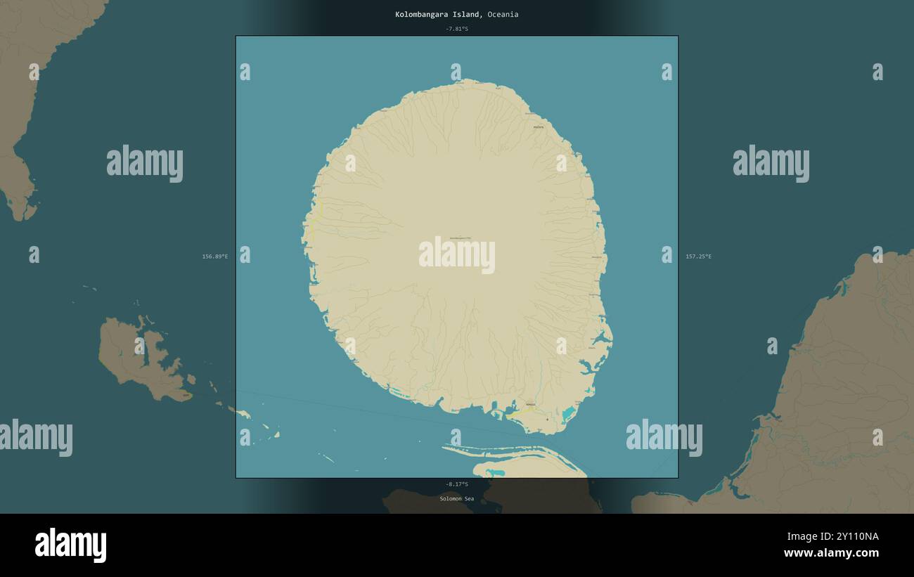 Kolombangara Island in the Solomon Sea, belonging to Solomon Islands ...