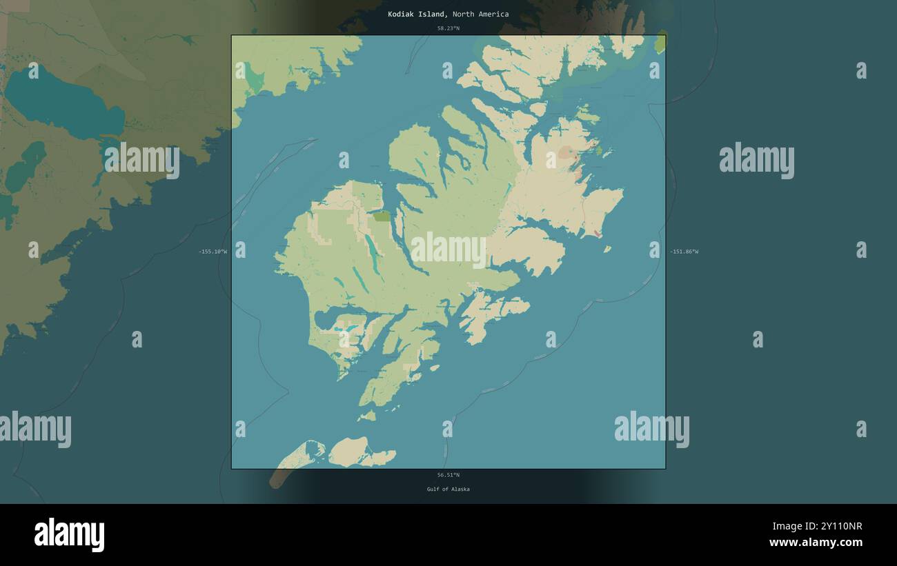Kodiak Island in the Gulf of Alaska, belonging to United States ...