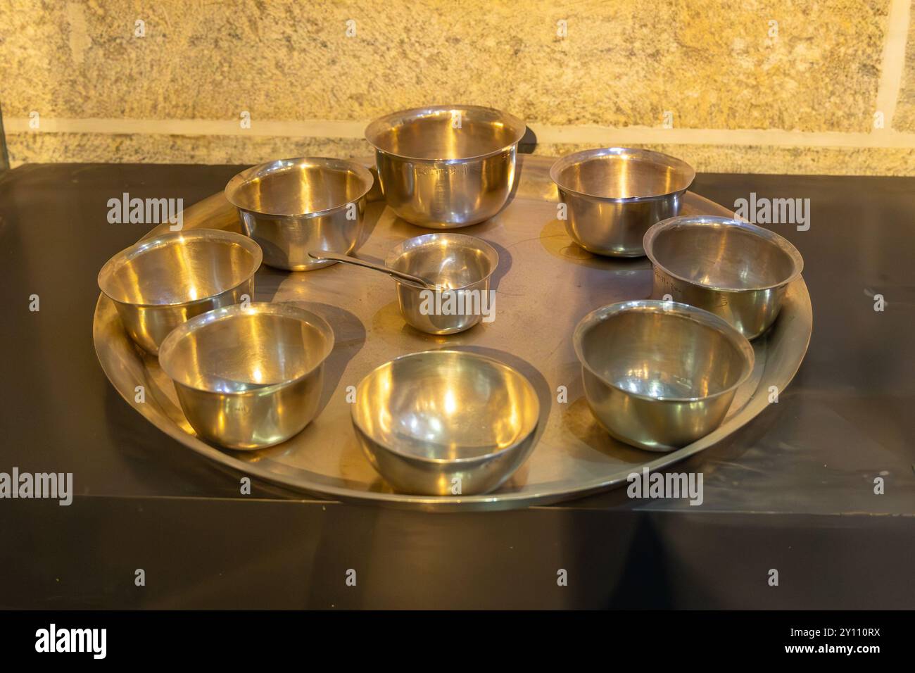 antique royal silver plat and bowl set at indoor Stock Photo - Alamy