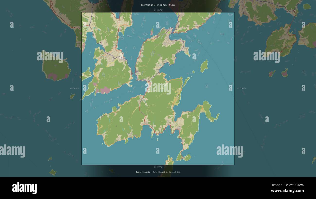 Kurahashi Island in the Seto Naikai or Inland Sea, belonging to Japan ...