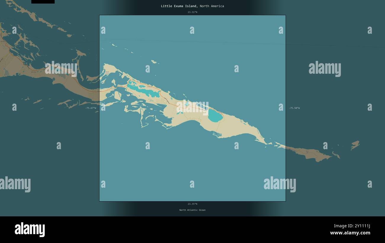 Little Exuma Island in the North Atlantic Ocean, belonging to Bahamas ...