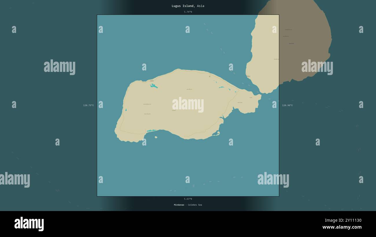 Lugus Island in the Celebes Sea, belonging to Philippines, described ...
