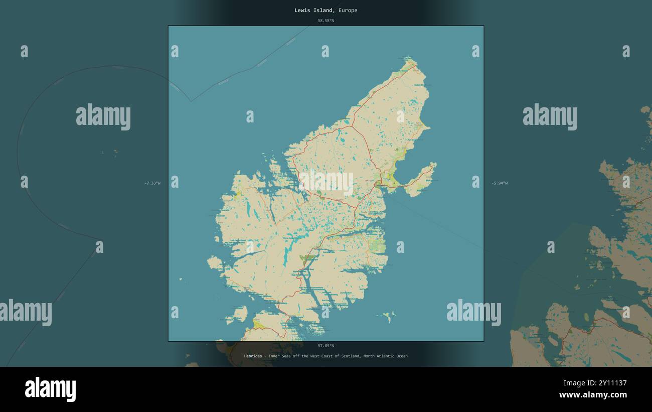 Lewis Island in the North Atlantic Ocean, belonging to United Kingdom ...