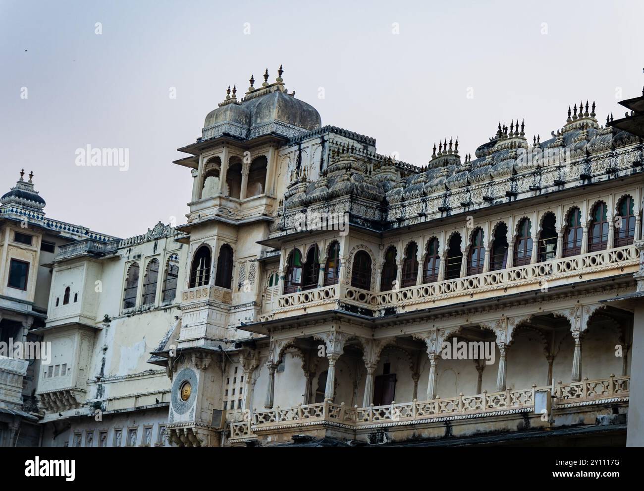 historical palace unique architecture with bright blue sky from ...