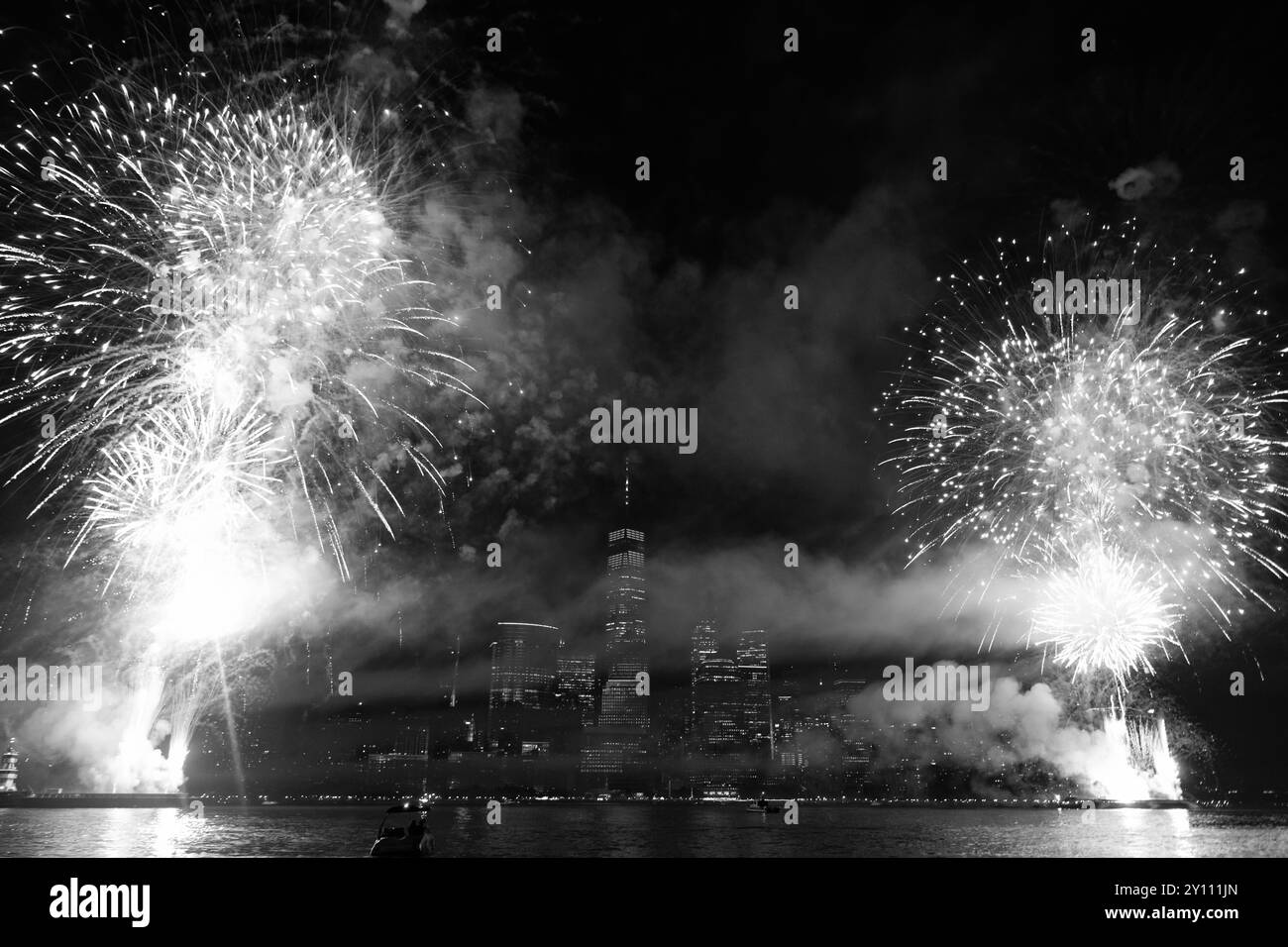 New York Manhattan fireworks. New York Fireworks over Manhattan. New ...