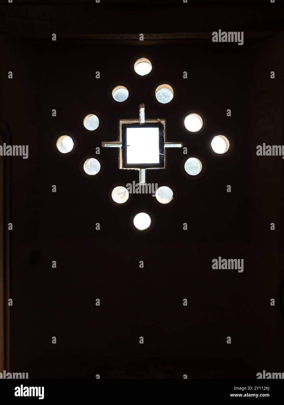 Inside Rushton Triangular Lodge, a striking pattern of light is created ...