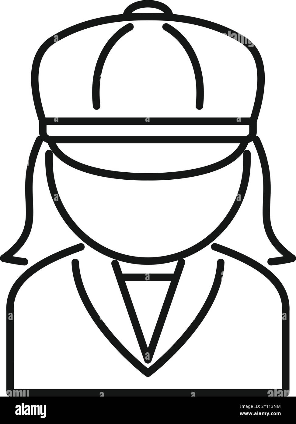 Simple design of a female driver wearing a uniform, perfect for ...