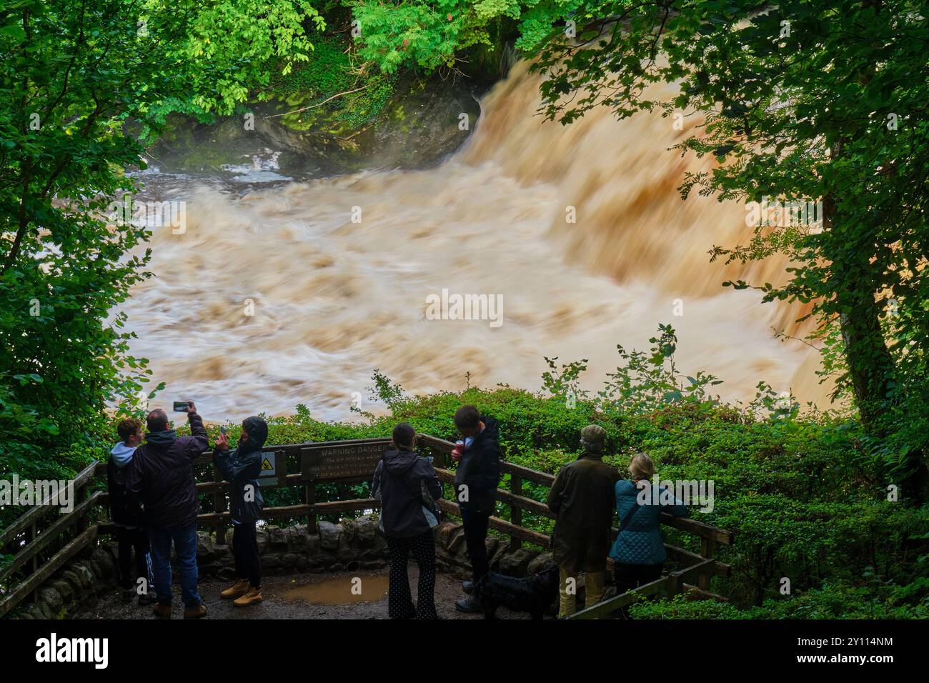 Aysgarth Middle Falls, Aysgarth, North Yorkshire Stock Photo - Alamy