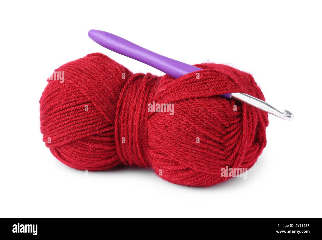Bright red wool yarn Cut Out Stock Images & Pictures - Alamy