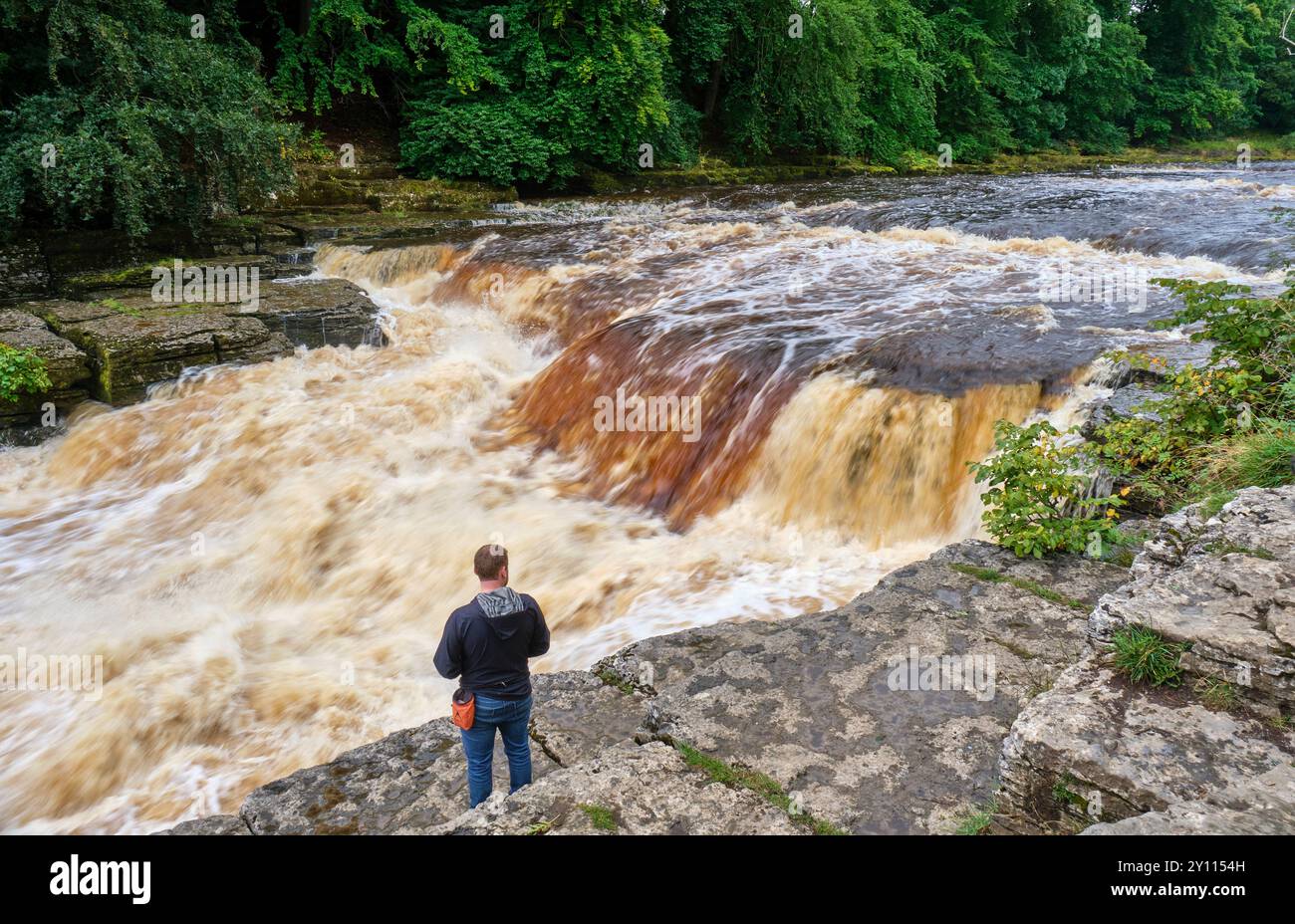 Aysgarth Lower Falls, Aysgarth, North Yorkshire Stock Photo - Alamy