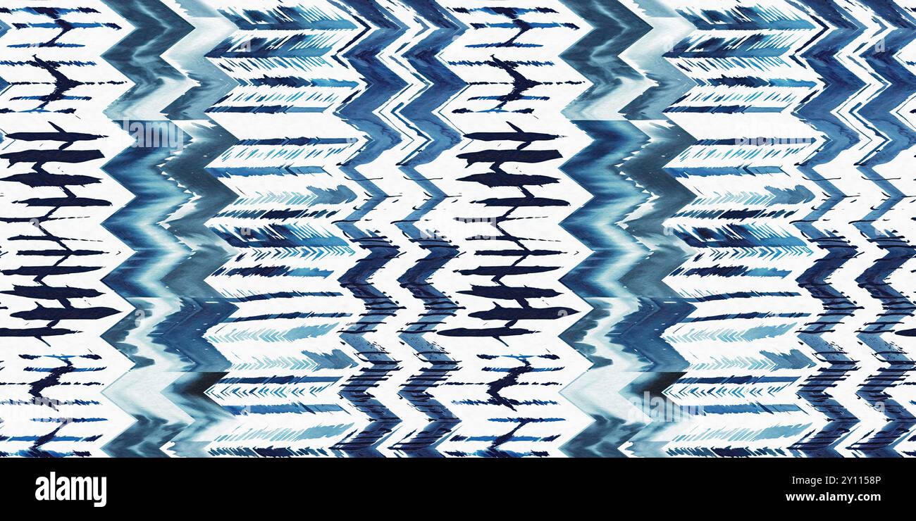 Modern coastal living printed textile decor in seamless banner tape ...
