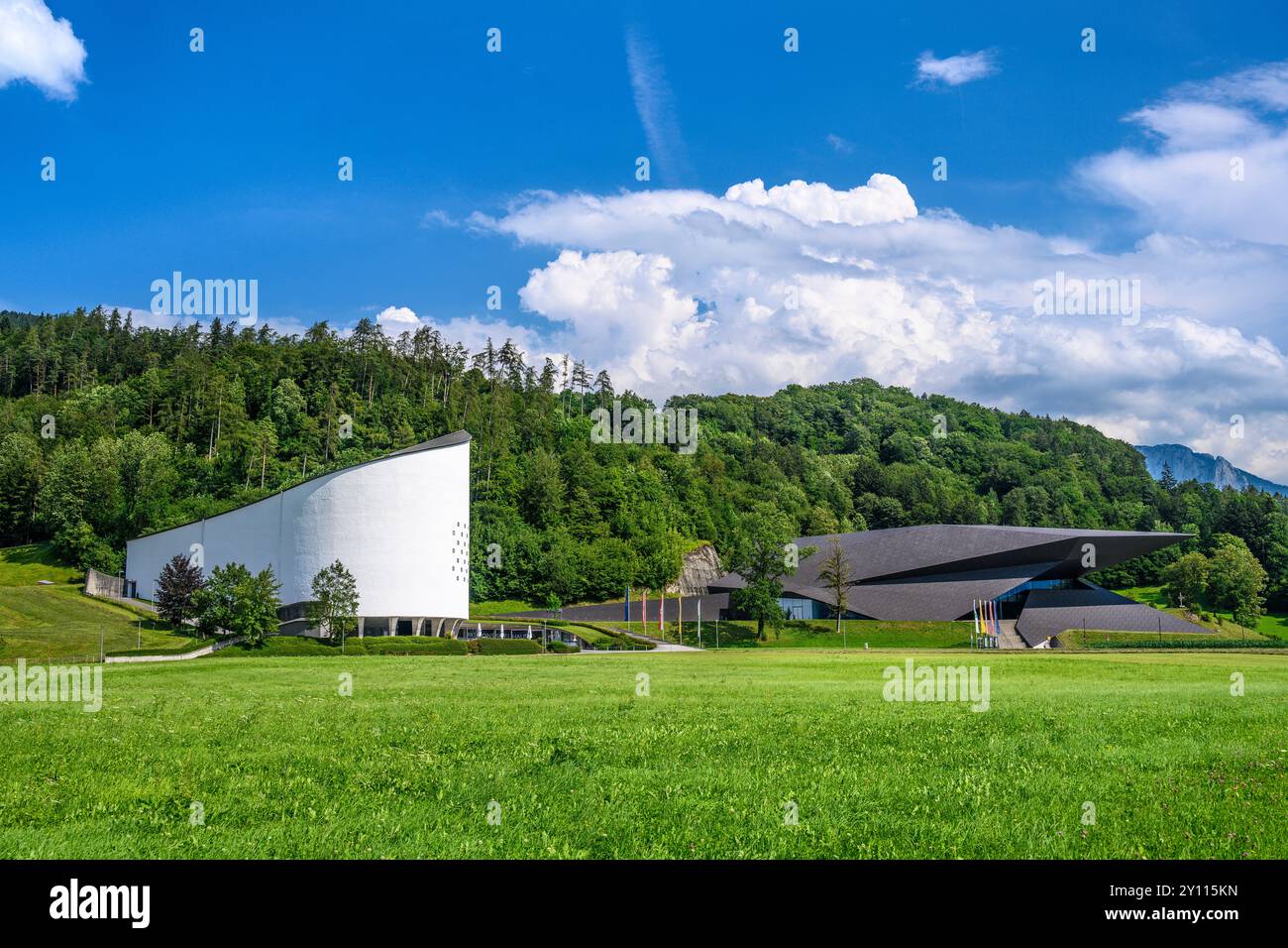 Austria, Tyrol, Lower Inn Valley, Erl, Passion play house with festival ...