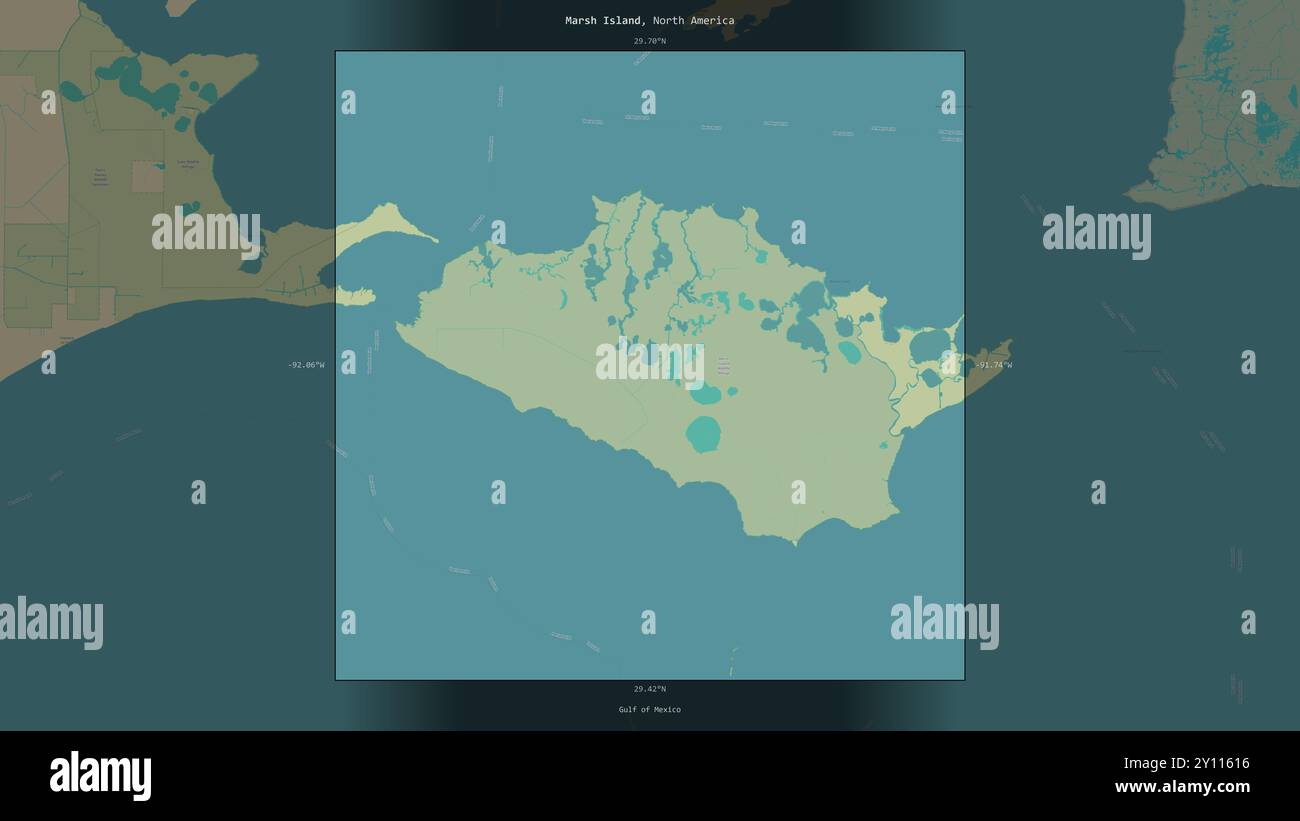 Marsh Island in the Gulf of Mexico, belonging to United States ...