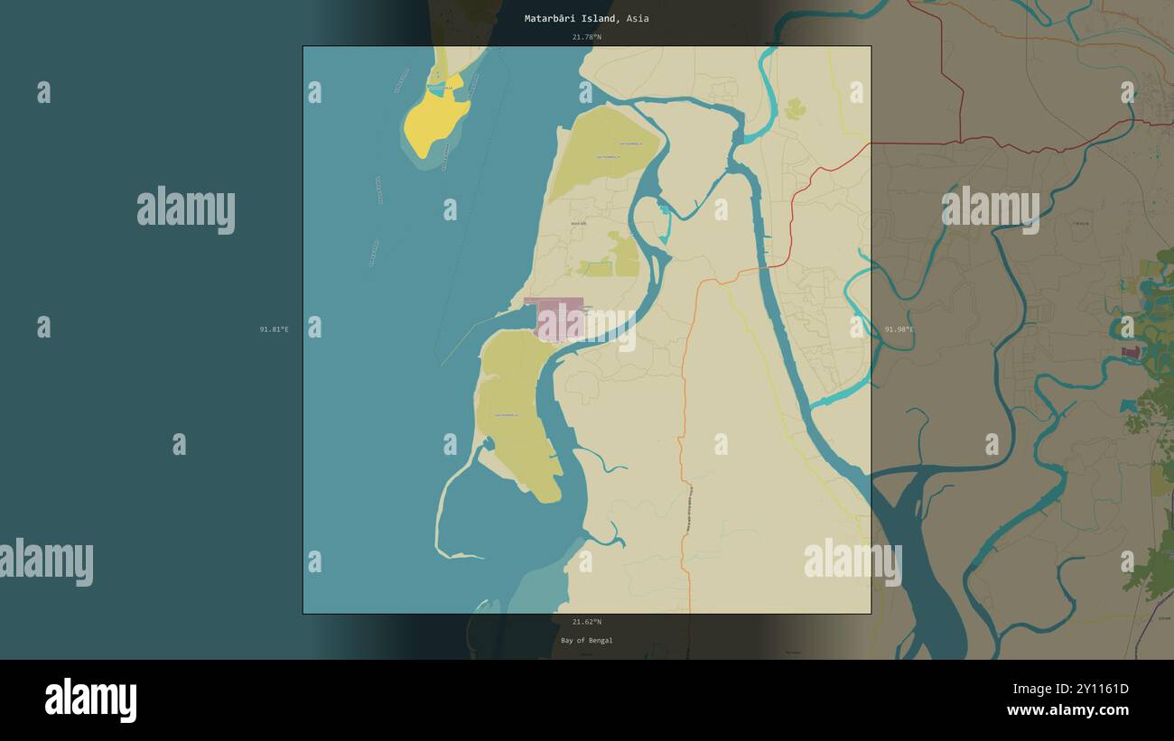 Matarbari Island in the Bay of Bengal, belonging to Bangladesh ...