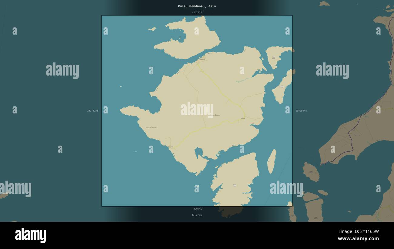Pulau Mendanau in the Java Sea, belonging to Indonesia, described and ...