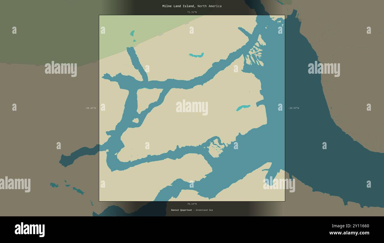 Milne Land Island in the Greenland Sea, belonging to Greenland ...