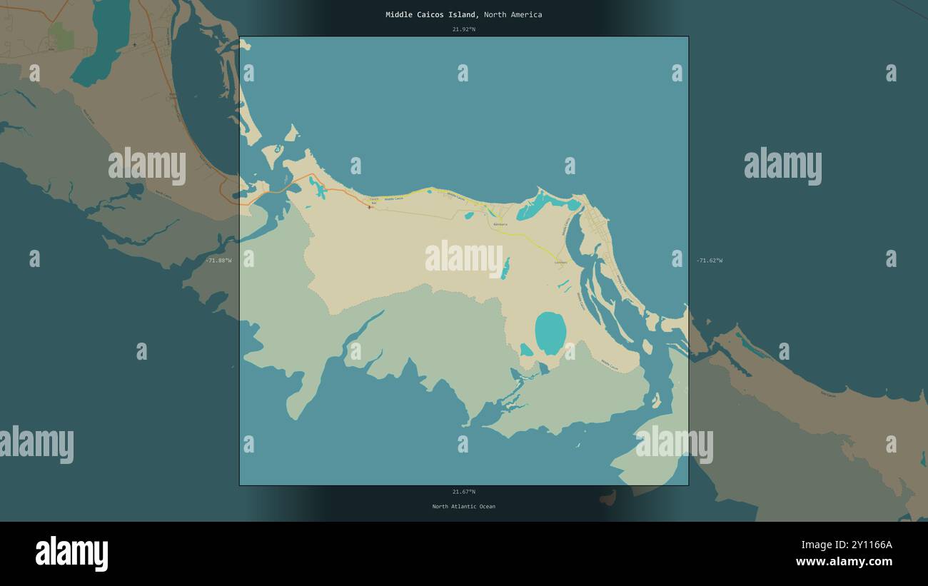 Middle Caicos Island in the North Atlantic Ocean, belonging to Turks ...