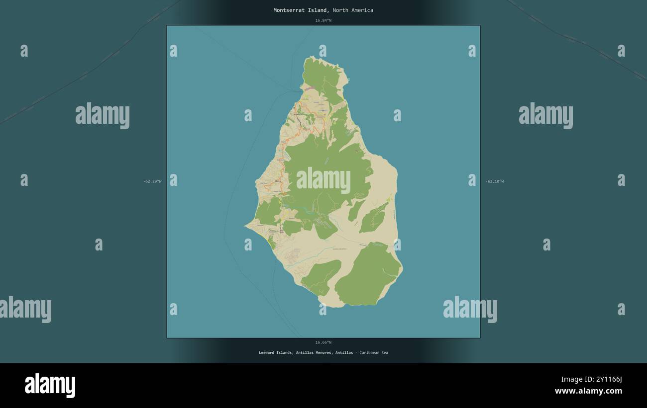 Montserrat Island in the Caribbean Sea, belonging to Montserrat ...