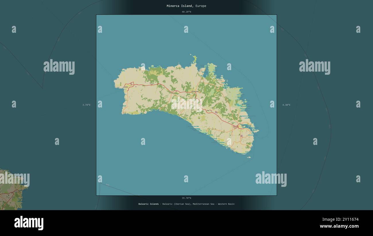 Minorca Island in the Balearic (Iberian Sea), belonging to Spain ...