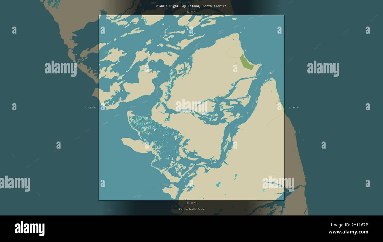 Middle Bight Cay Island in the North Atlantic Ocean, belonging to ...