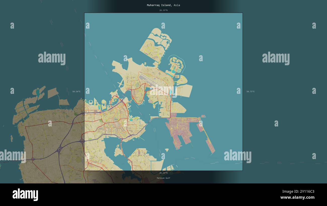 Muharraq Island in the Persian Gulf, belonging to Bahrain, described ...