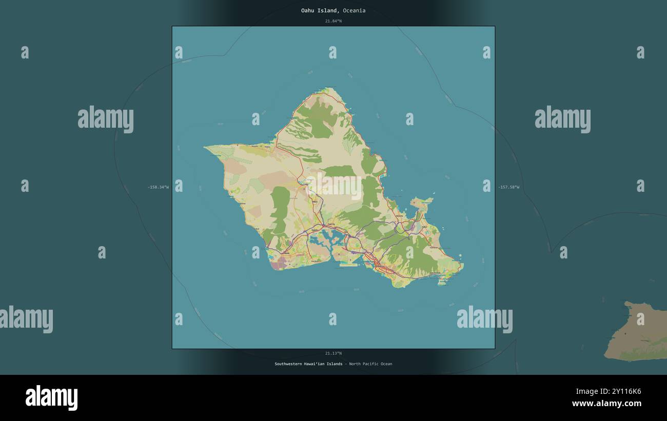 Oahu Island in the North Pacific Ocean, belonging to United States ...