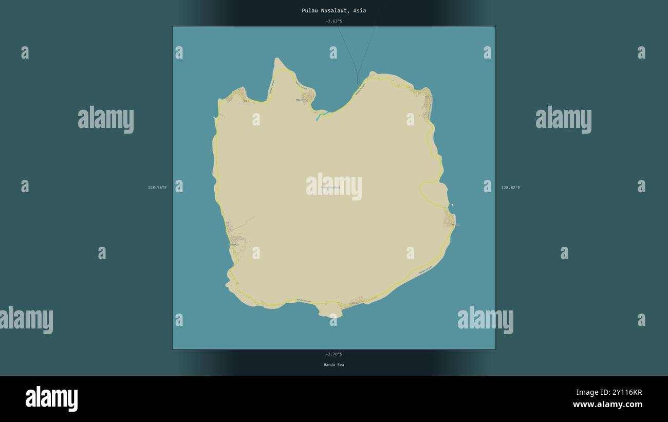 Pulau Nusalaut in the Banda Sea, belonging to Indonesia, described and ...